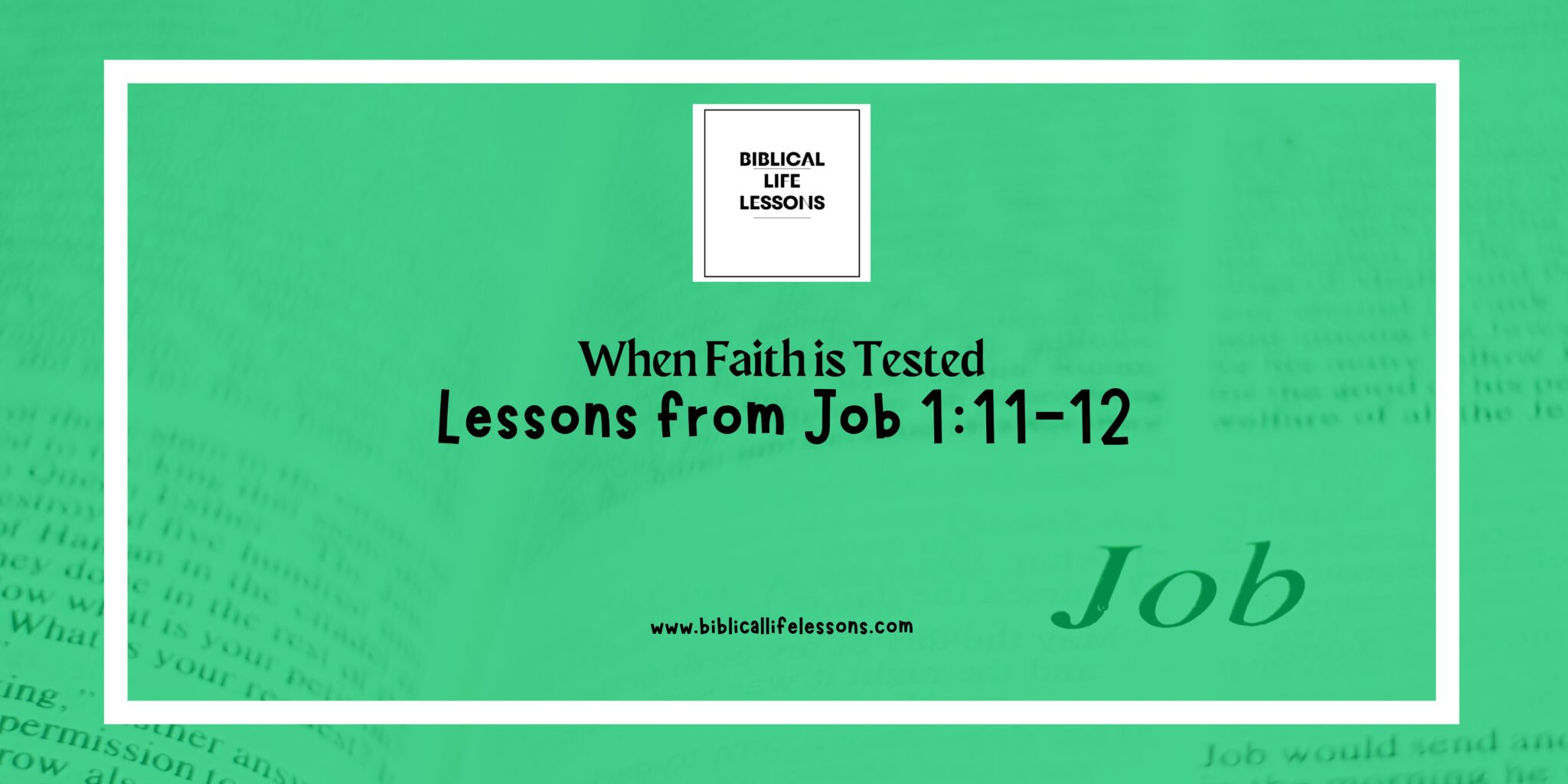Life Lessons from Job: What the Bible Teaches About Faith and ...